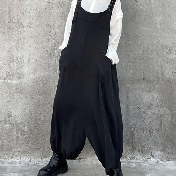 Lolliposh Boutique | Jeans | Nwt Grommet Detail Black Harem Overalls ...